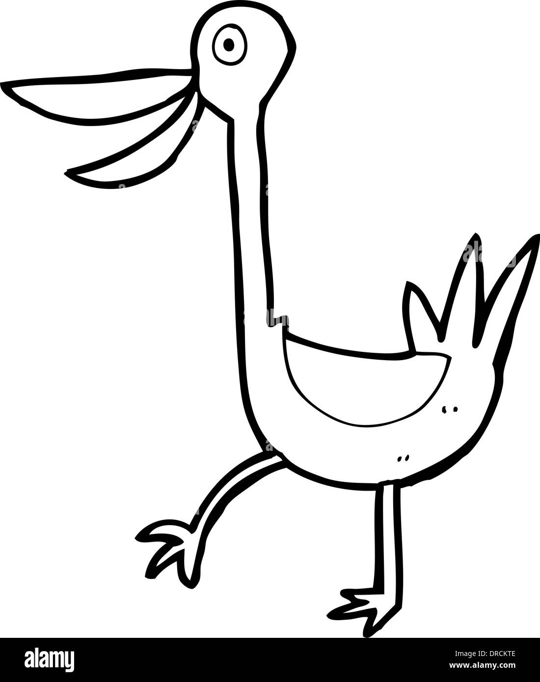 Cartoon illustration funny comic duck Schwarzweiß-Stockfotos und ...