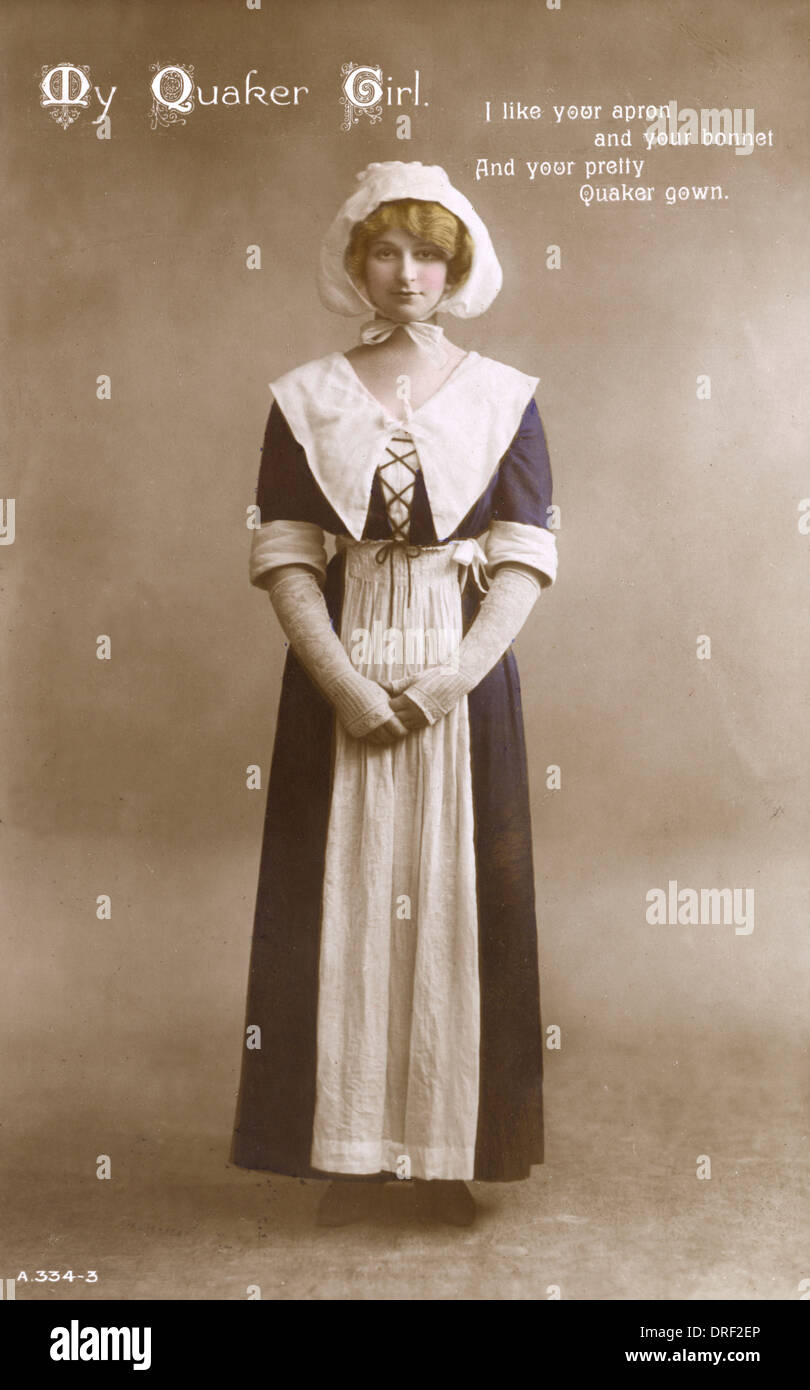 Ein Quäker Mädchen Stockfotografie - Alamy