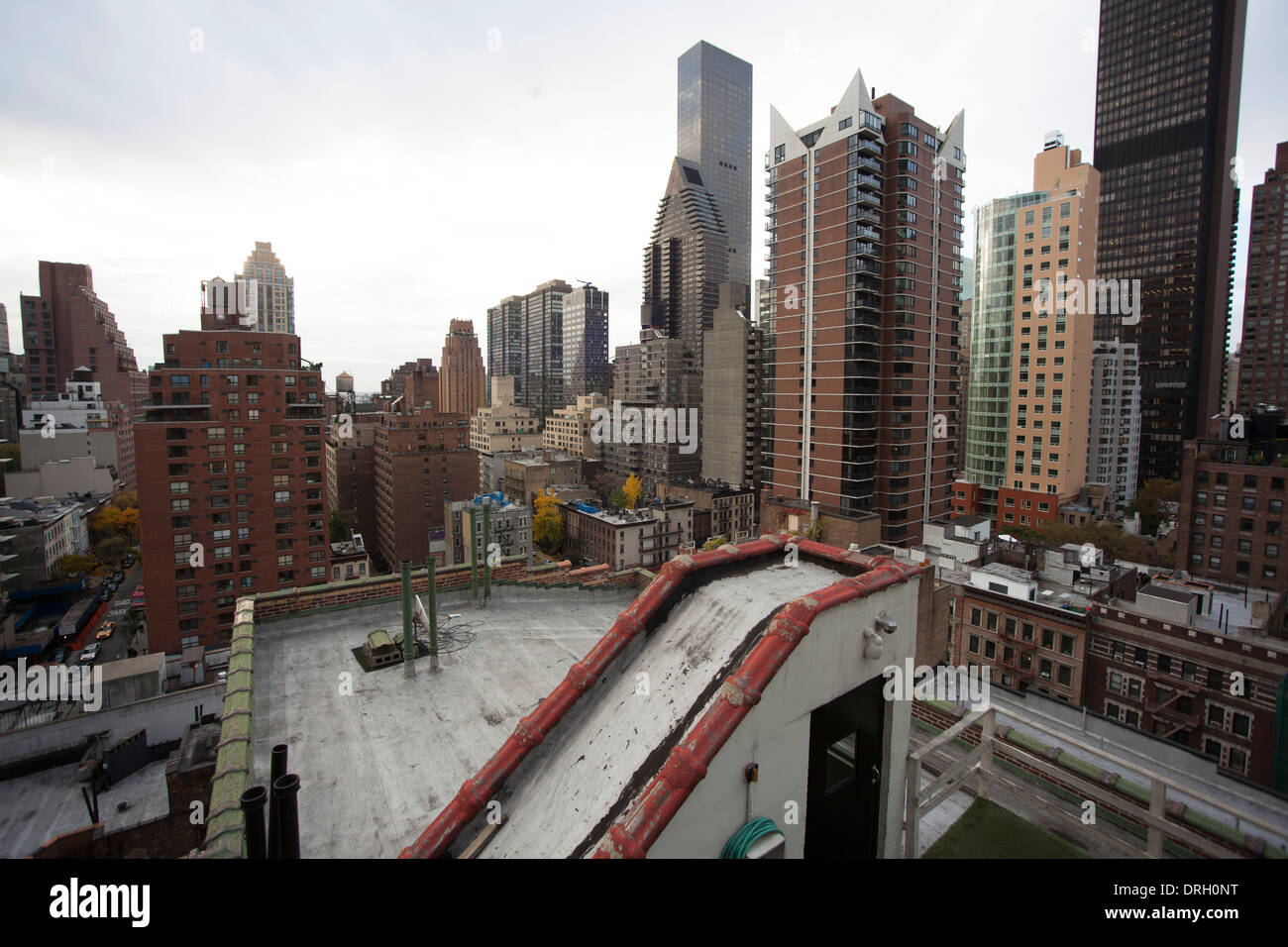 New York City Dach Draufsicht Stockfotografie - Alamy