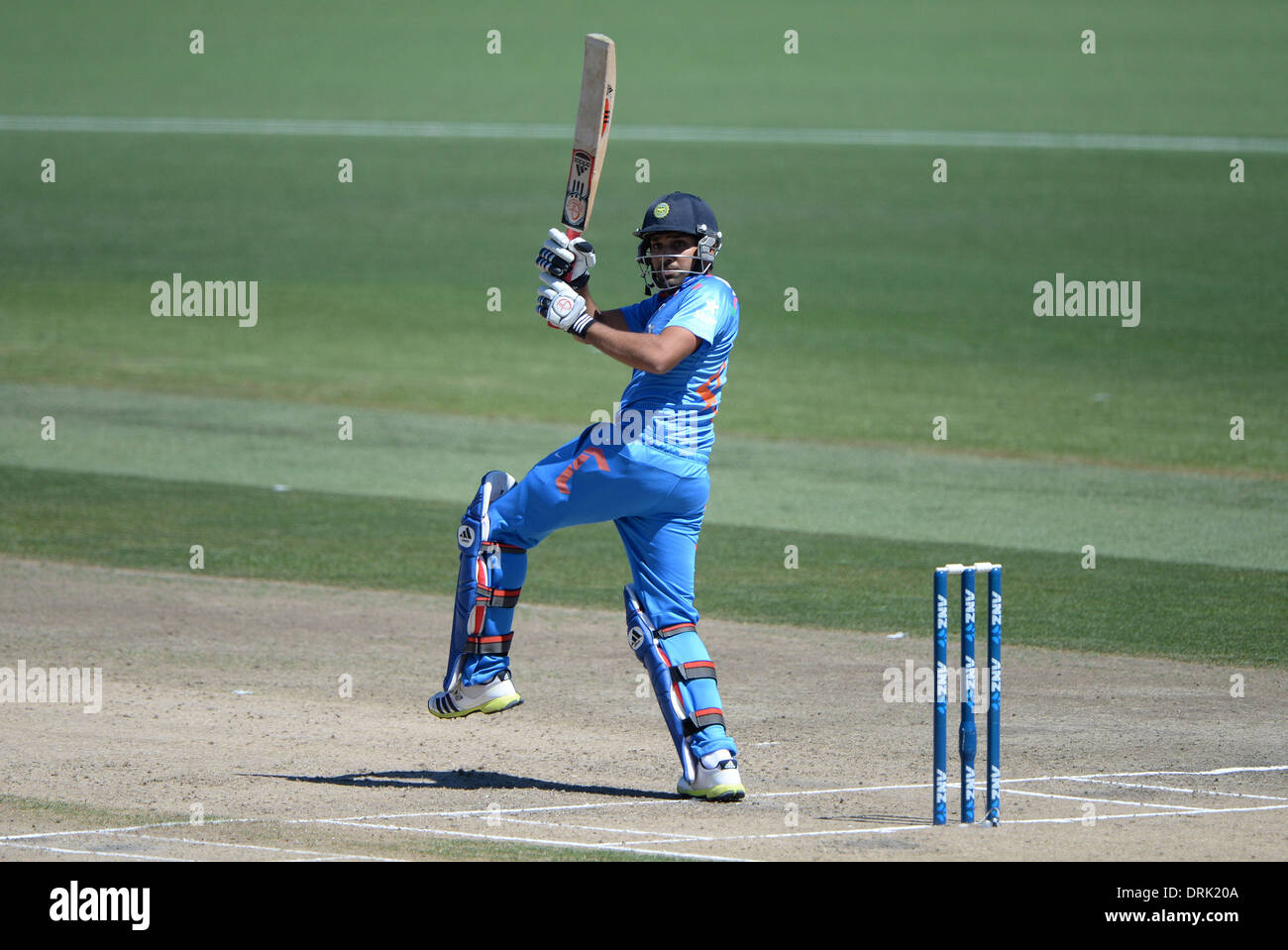 Hamilton, Neuseeland. 28. Januar 2014. Rohit Sharma Wimper in Spiel 4 ...