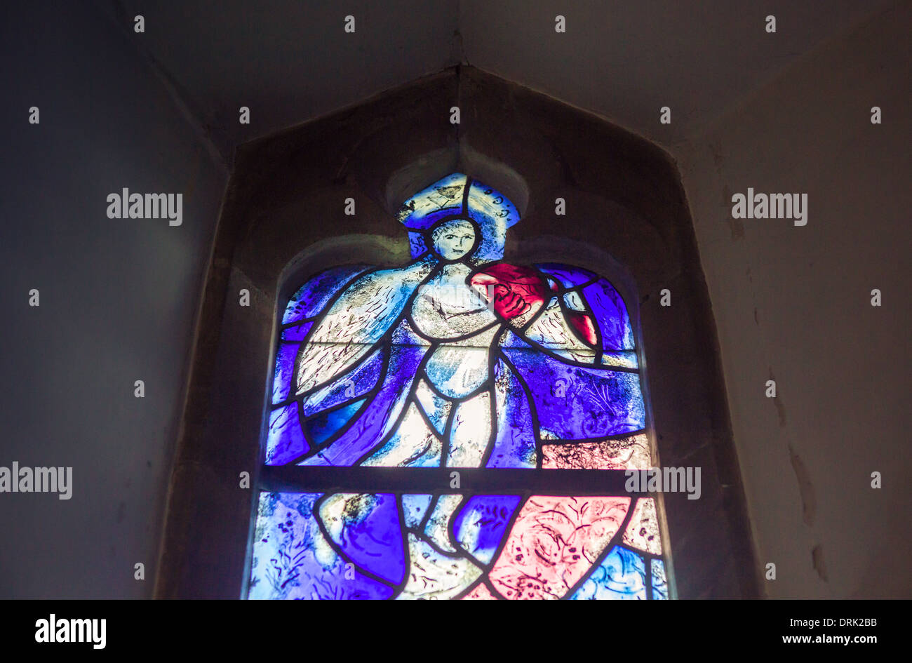 Marc Chagall Glasfenster in All Saints Church, Tudeley, Kent, England ...