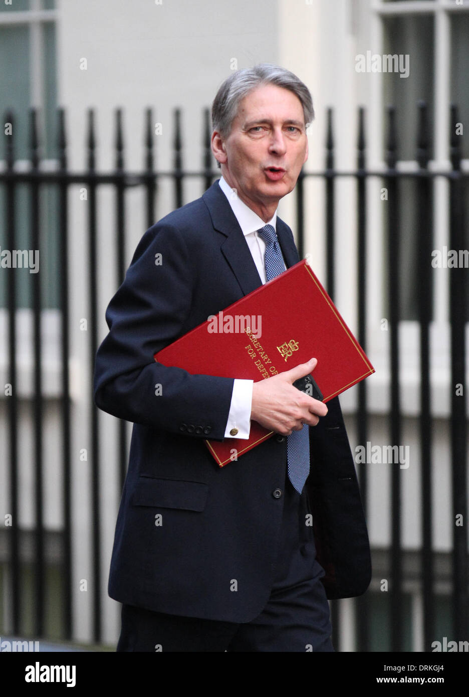 London, UK, 28. Januar 2014. Philip Hammond gesehen in der Downing Street, Westminster, London ...