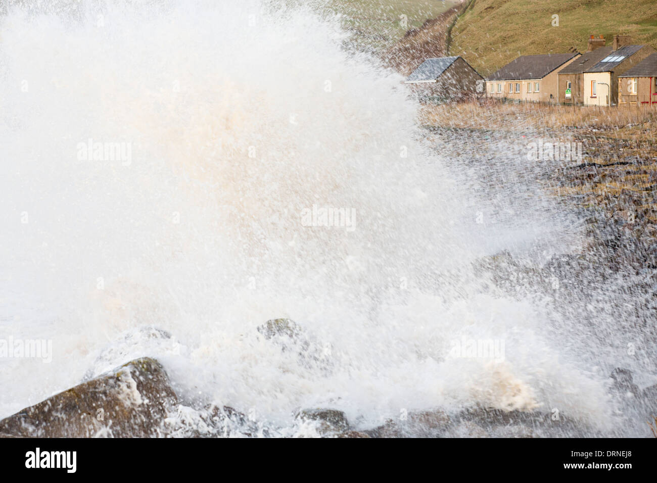 Wellen aus Parton in der Nähe von Whitehaven während der Periode Januar ...