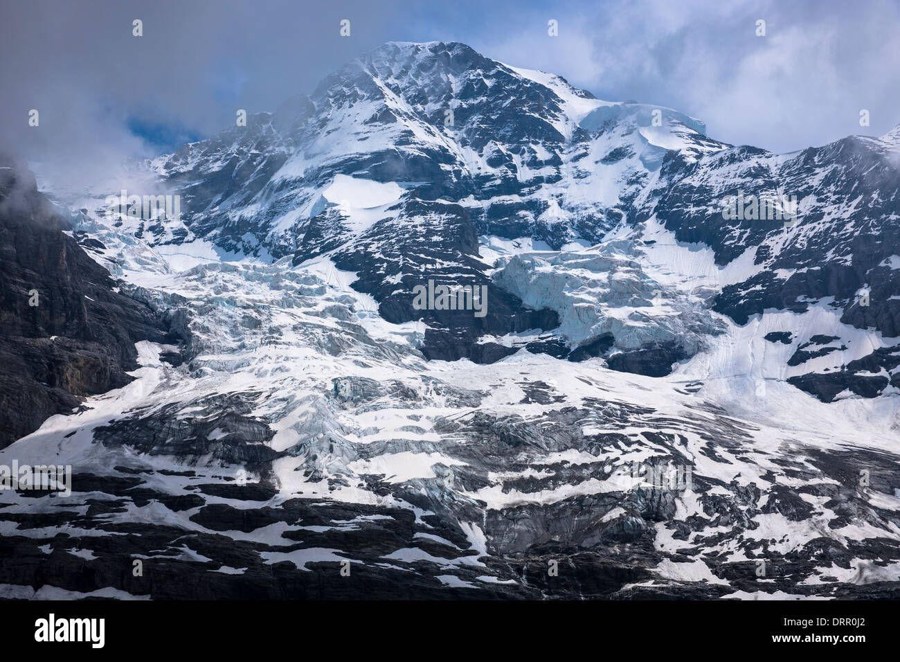 Eigergletscher, Eigergletscher, zwischen Monch (Mönch) und Eiger Berge ...