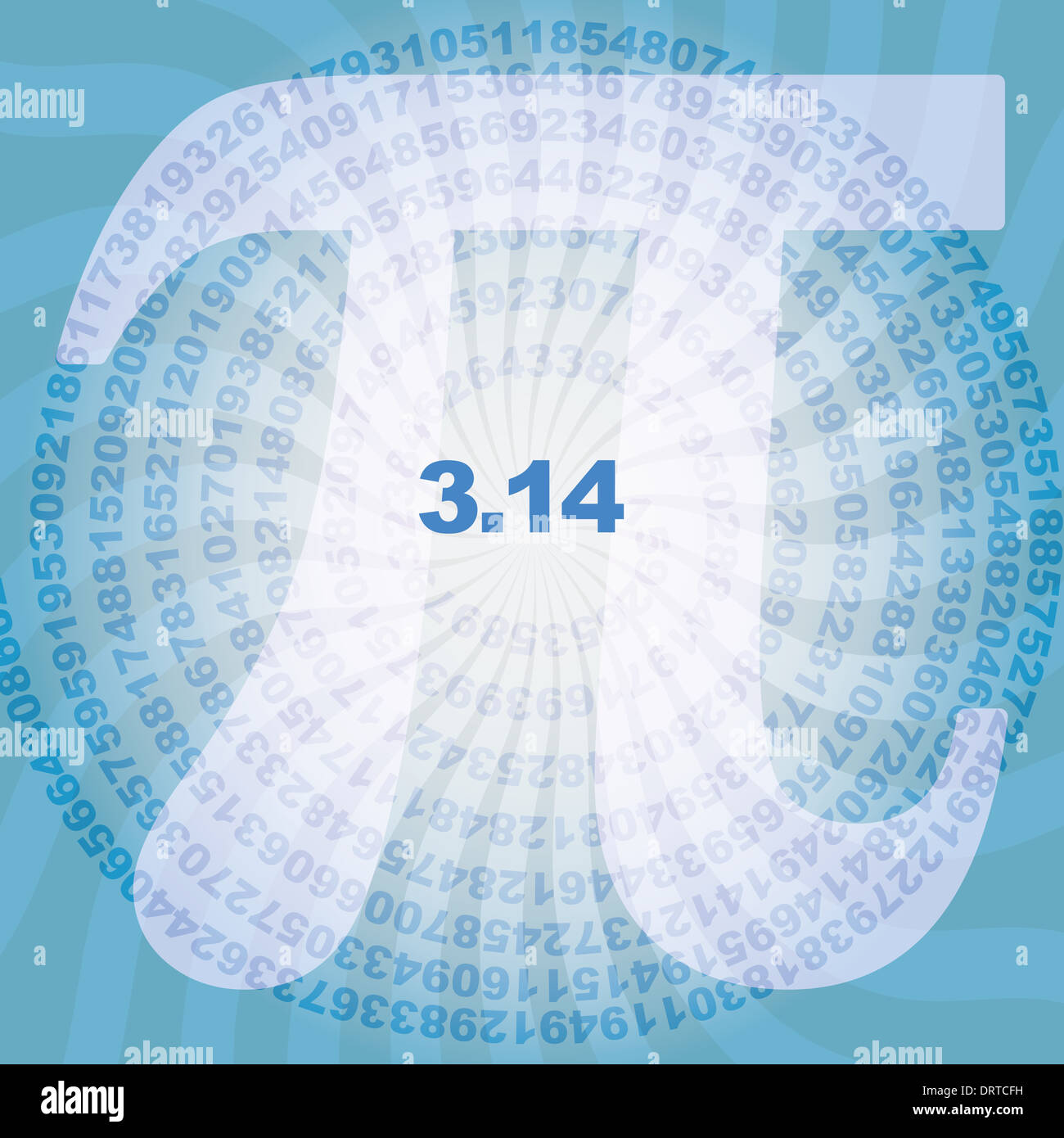 Zahl Pi Ziffernfolge in Spirale Stockfotografie - Alamy