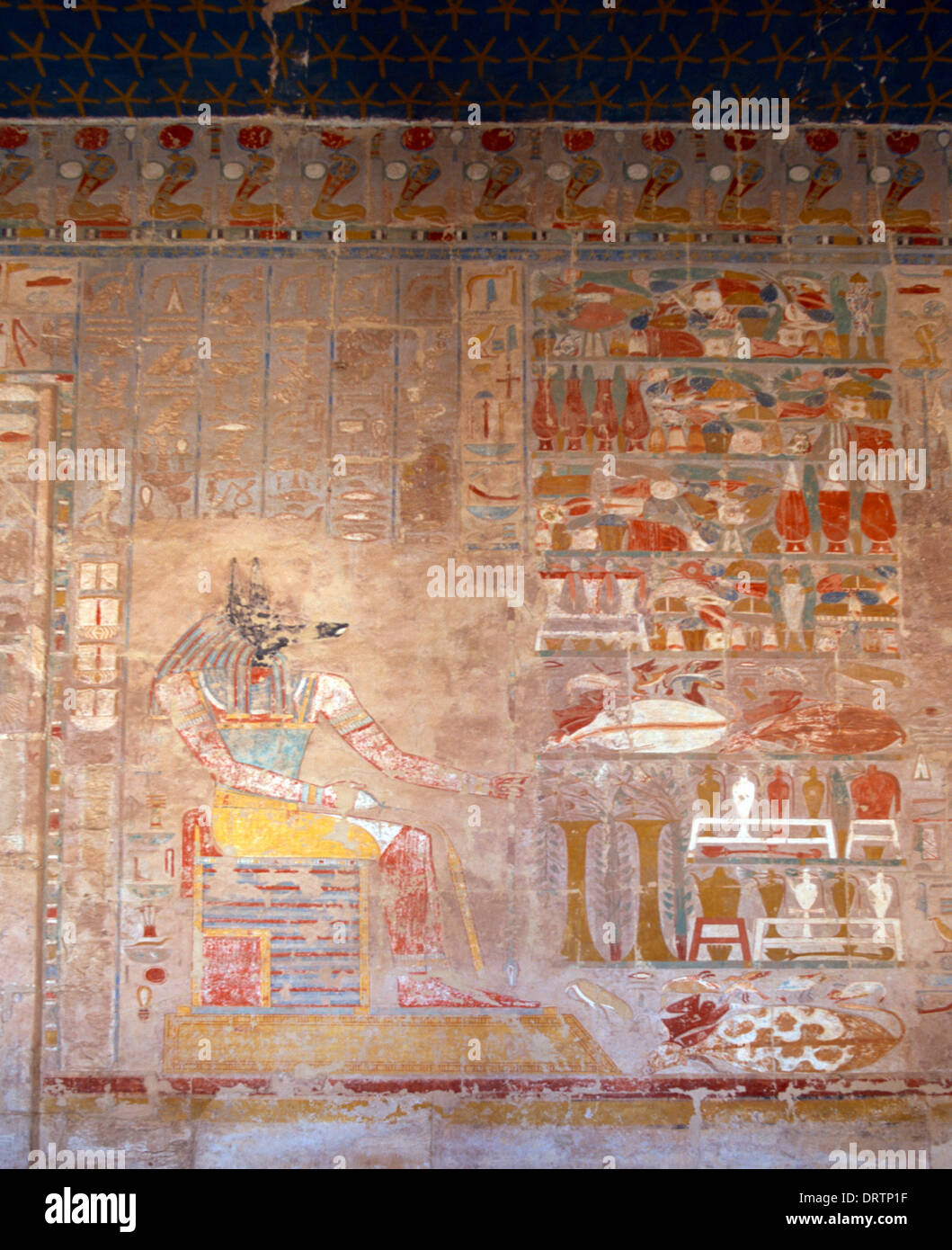 Luxor Ägypten Deir Al-Bahri Hatschepsut Anubis Kapelle - Anubis der ...