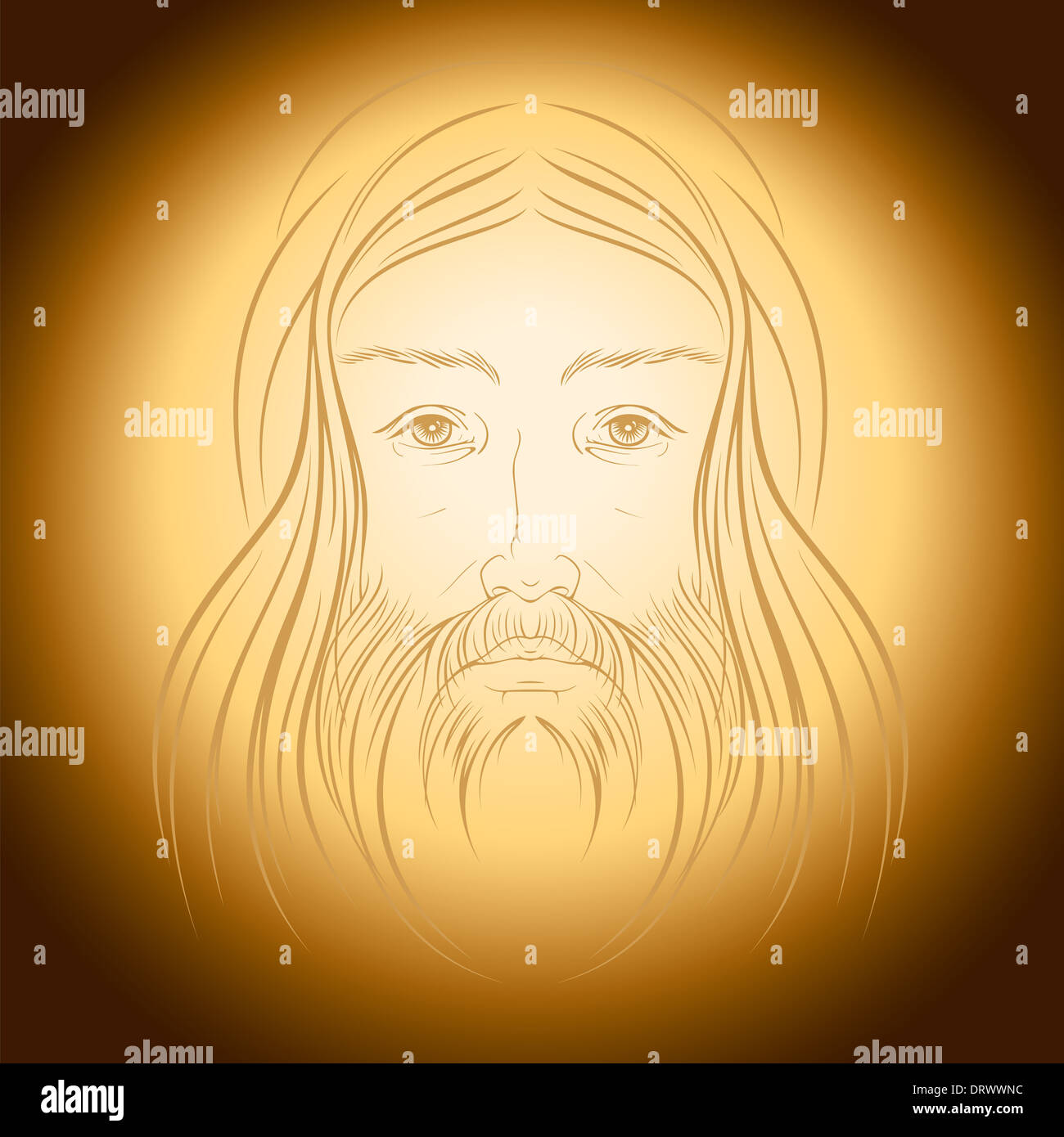Jesus Christus Heiligenschein Abbildung Stockfotografie - Alamy