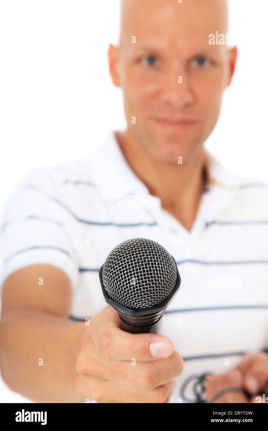 Microphone interview -Fotos und -Bildmaterial in hoher Auflösung – Alamy