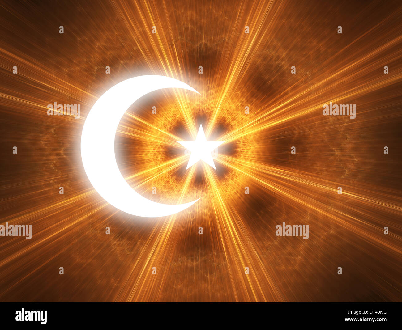 Das Symbol des Islam mit einem Halbmond und Stern Stockfotografie - Alamy