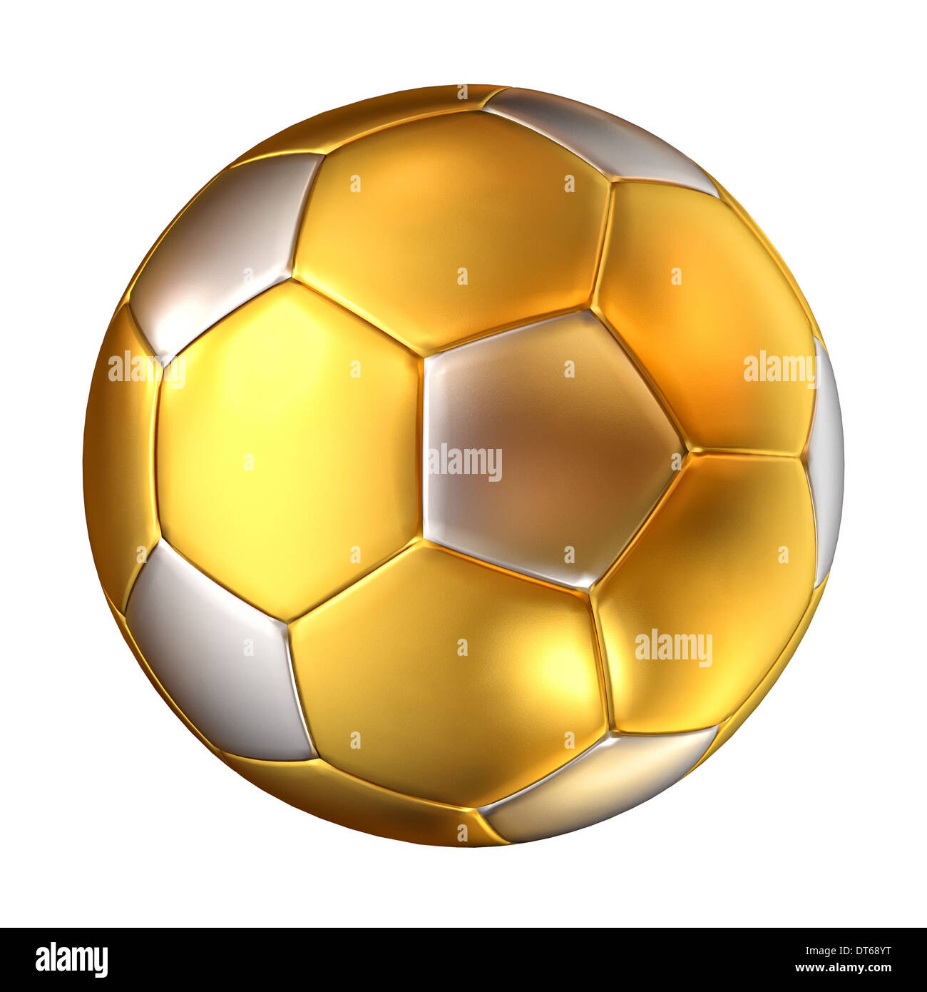 3D Bild von Gold und Silber Fußball-Ball Stockfotografie - Alamy
