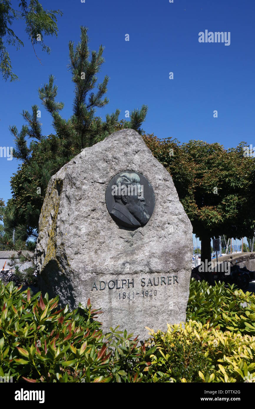 Adolph Saurer Denkmal, Arbon, Schweiz Stockfotografie - Alamy