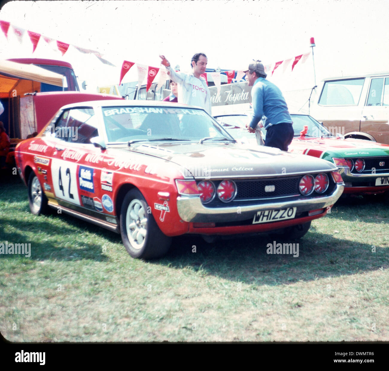 Whizzo Williams und Win Percy des Toyota Celicas an Thruxton 1976 ...