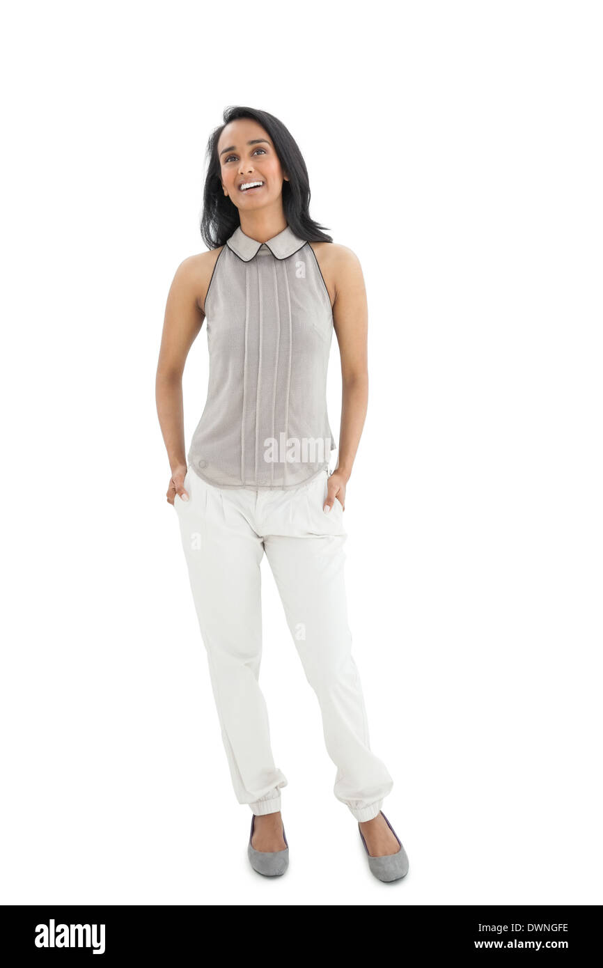 Junge frau in ärmellosem oberteil Ausgeschnittene Stockfotos und -bilder - Alamy