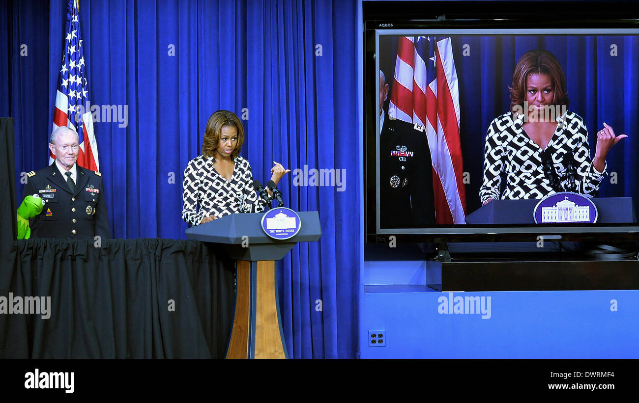 Washington, DC, USA. 12. März 2014. U.S. First Lady Michelle Obama ...