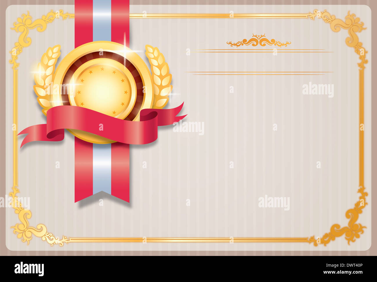 Diploma template crest -Fotos und -Bildmaterial in hoher Auflösung – Alamy