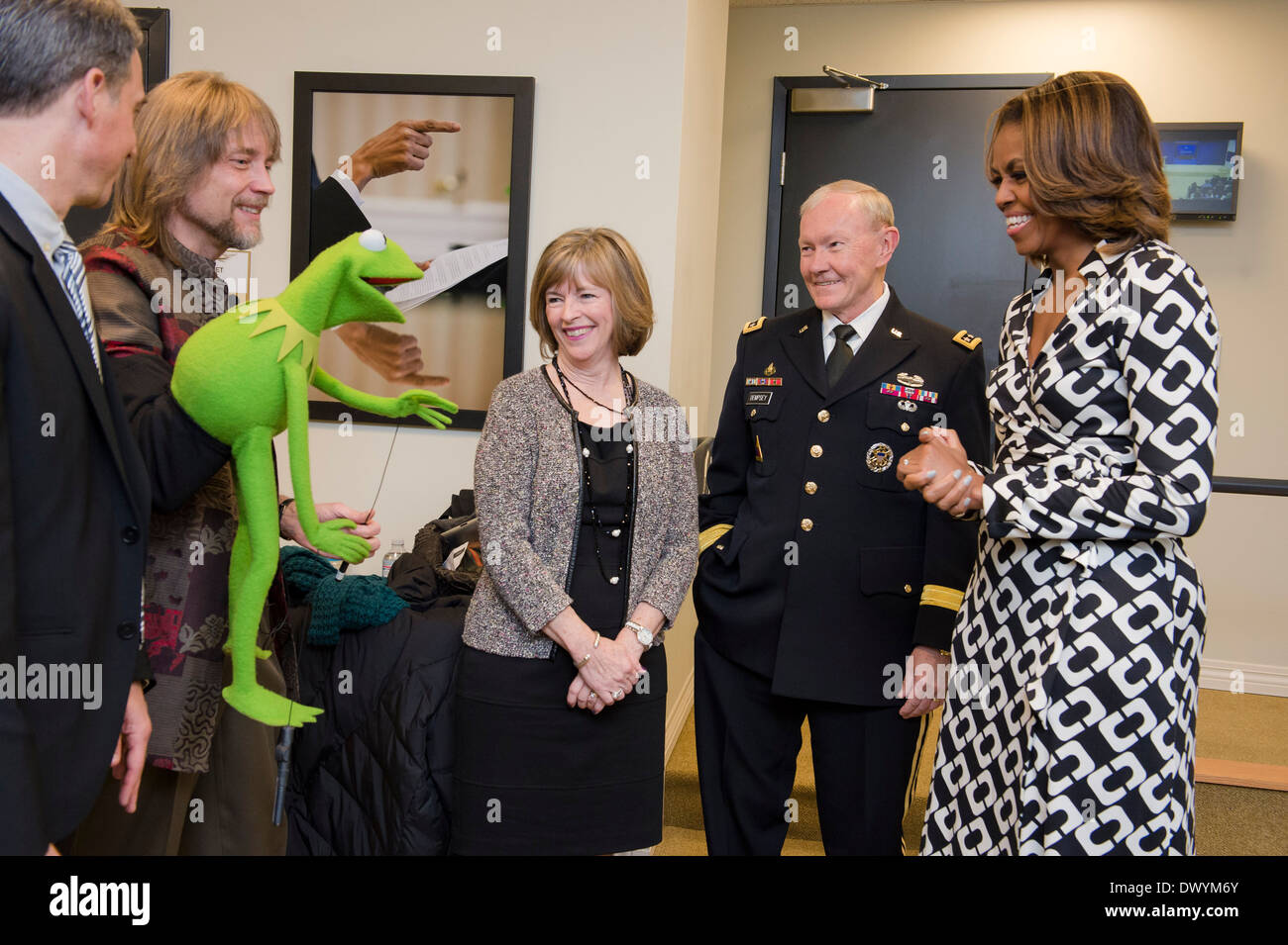 US-First Lady Michelle Obama und Joint Chiefs Chairman General Martin E ...