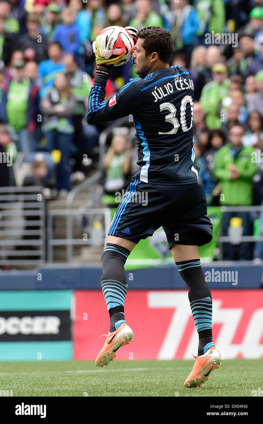 15. März 2014. Toronto FC-Torhüter Julio Cesar #30 in Aktion gegen ...