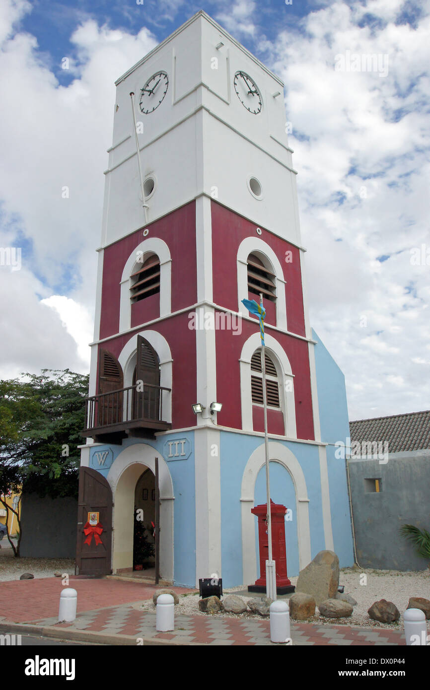 Clock Tower und Leuchtturm, Oranjestad, Aruba, ABC-Inseln ...