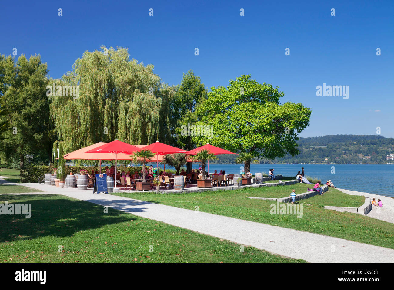 Restaurant am Ufer des Bodensee, Bodman-Ludwigshafen, Baden-Württemberg ...