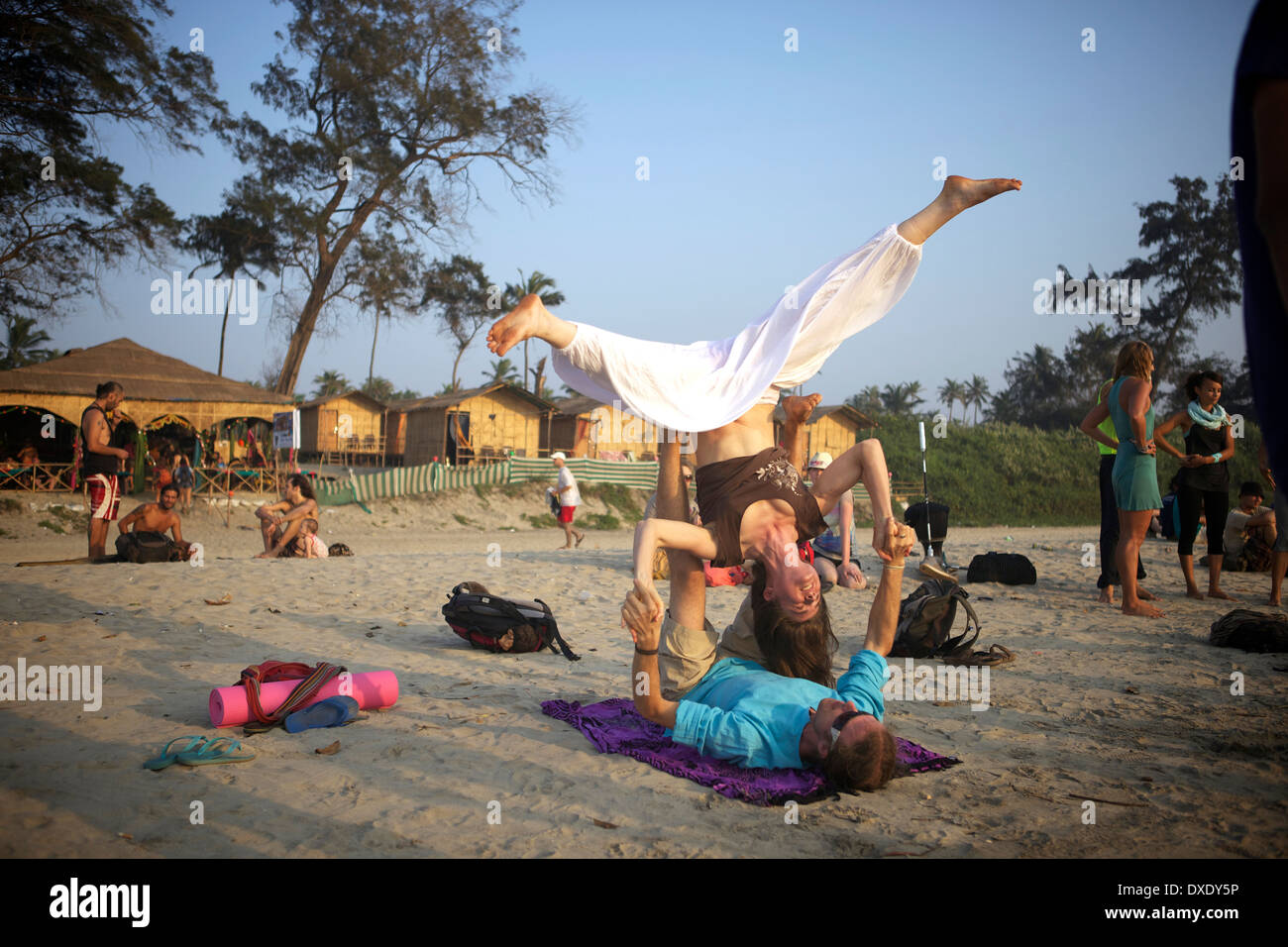 Goa, Hippie-Strand in Indien Stockfotografie - Alamy