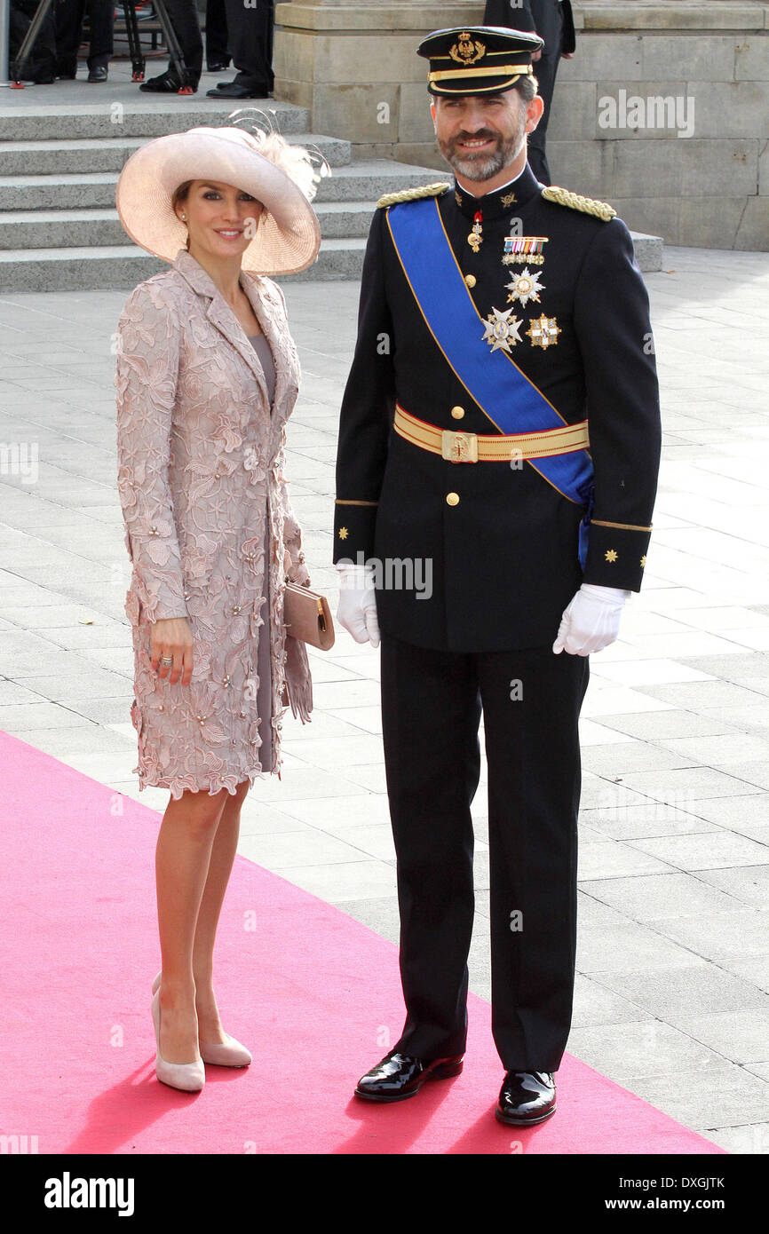 Krone Prinz Felipe und Kronprinzessin Letizia von Spanien die ...