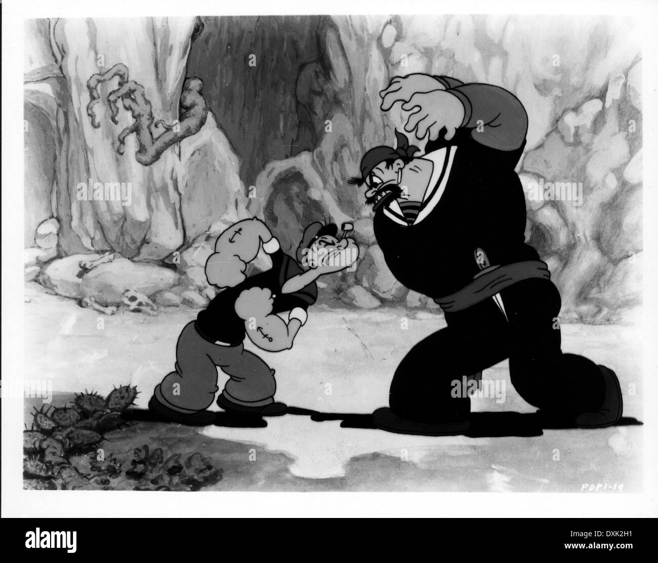 Popeye der seemann trifft sinbad den seemann Schwarzweiß-Stockfotos und ...