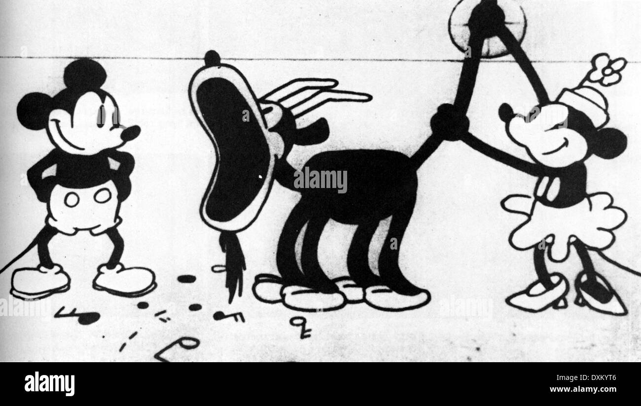 Mickey mouse Schwarzweiß-Stockfotos und -bilder - Alamy