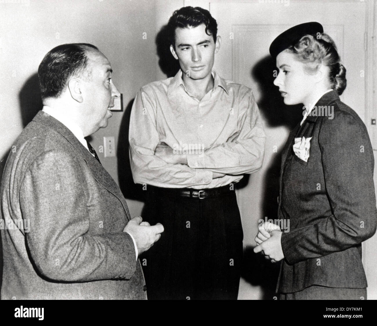 Alfred Hitchcock, Gregory Peck und Ingrid Bergman Regisseur ...