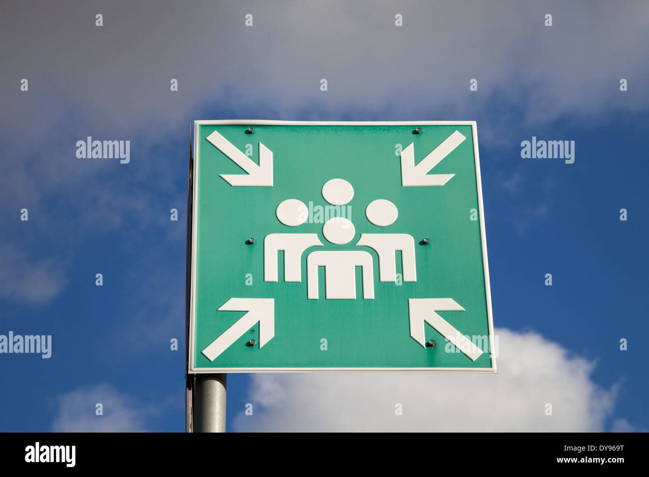 Sign pictogram meeting point -Fotos und -Bildmaterial in hoher ...