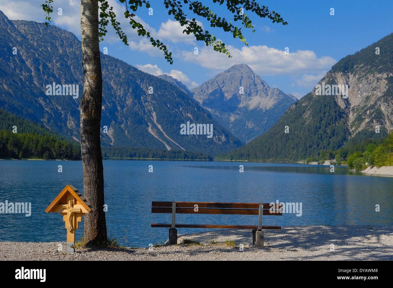 Österreich, Plansee, Tirol, See-Plansee, Seespitz, Ammergauer Alpen ...