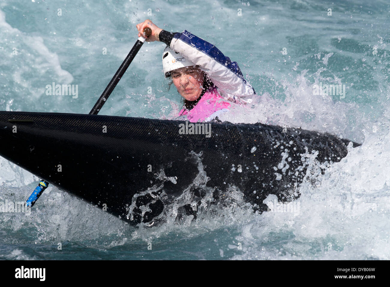 Isla KELLY, B Finale C1 Frauen GB Kanu Slalom 2014 Auswahl Studien Lee ...