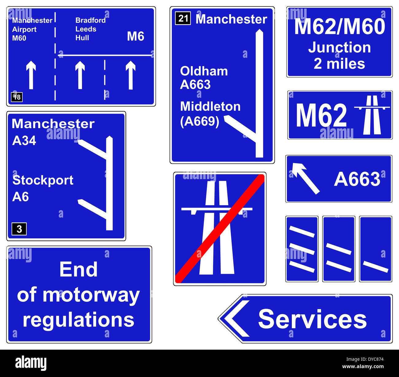 Manchester flughafen autobahn zeichen -Fotos und -Bildmaterial in hoher ...