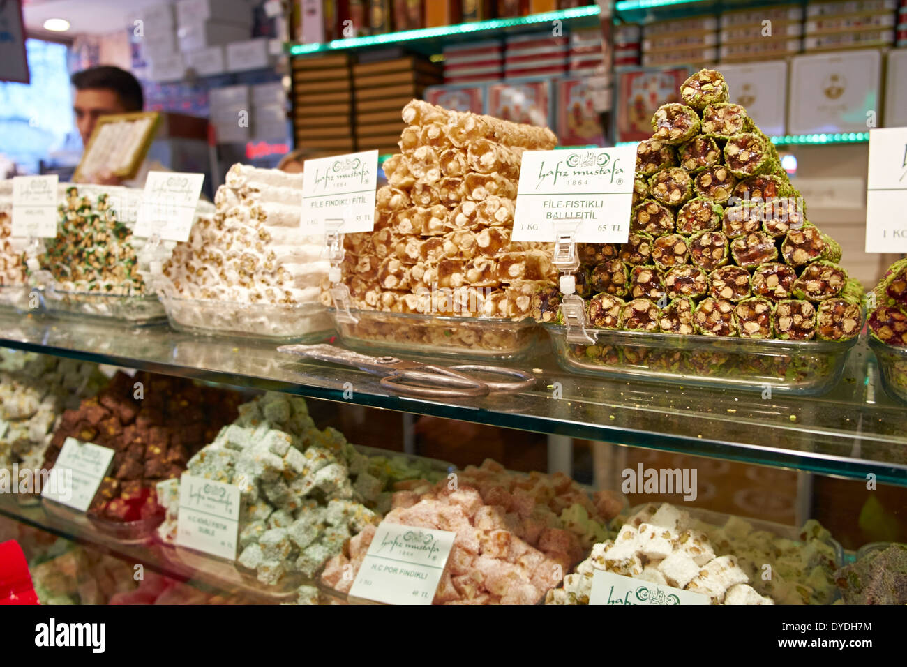 Der Hafiz Mustafa Turkish Delight-Shop in Istanbul, Türkei ...
