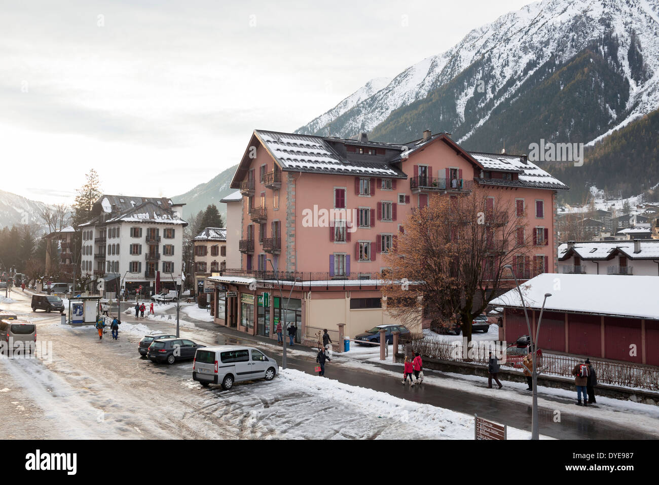 Chamonix Dorf Stockfotos und -bilder Kaufen - Alamy
