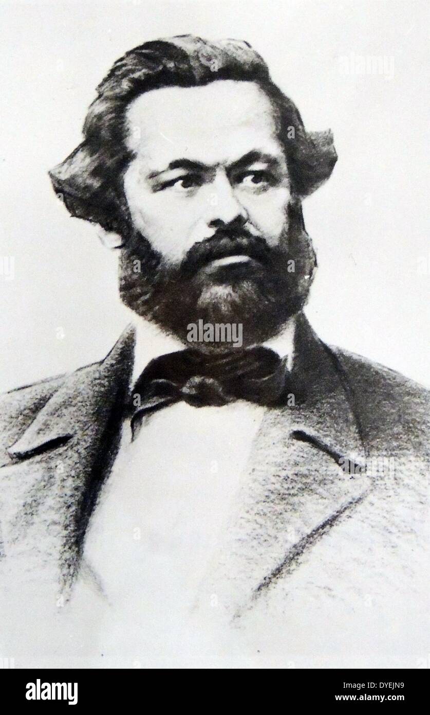 Karl Marx (5. Mai 1818 - vom 14. März 1883) Portrait 1848 Stockfoto ...
