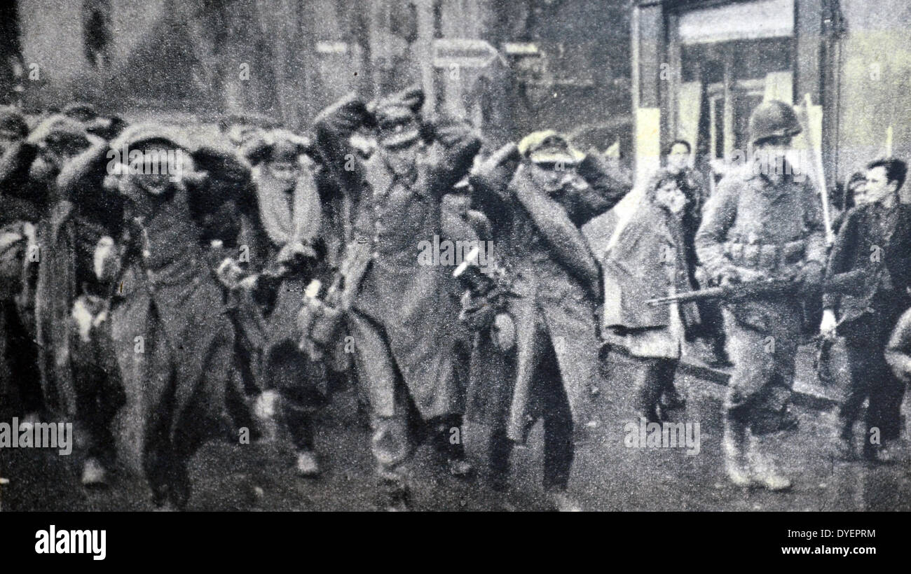 Kapitulation der deutschen Soldaten in Straßburg, Frankreich, 22 ...