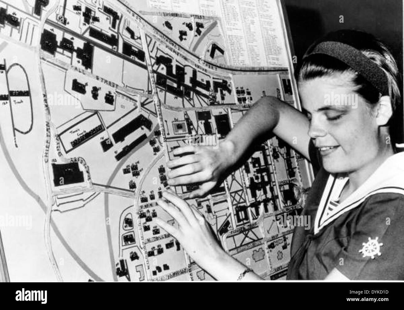 Ein Student der Florida State University, der den Campus mithilfe einer ...