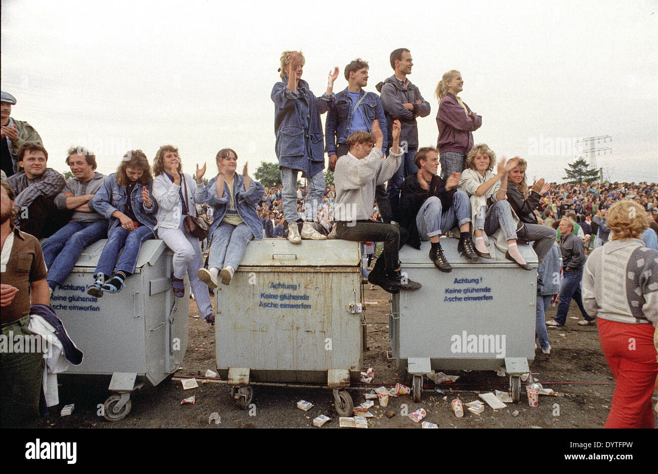 Springsteen Konzert im Sommer Rock der FDJ, 1988 Stockfotografie - Alamy