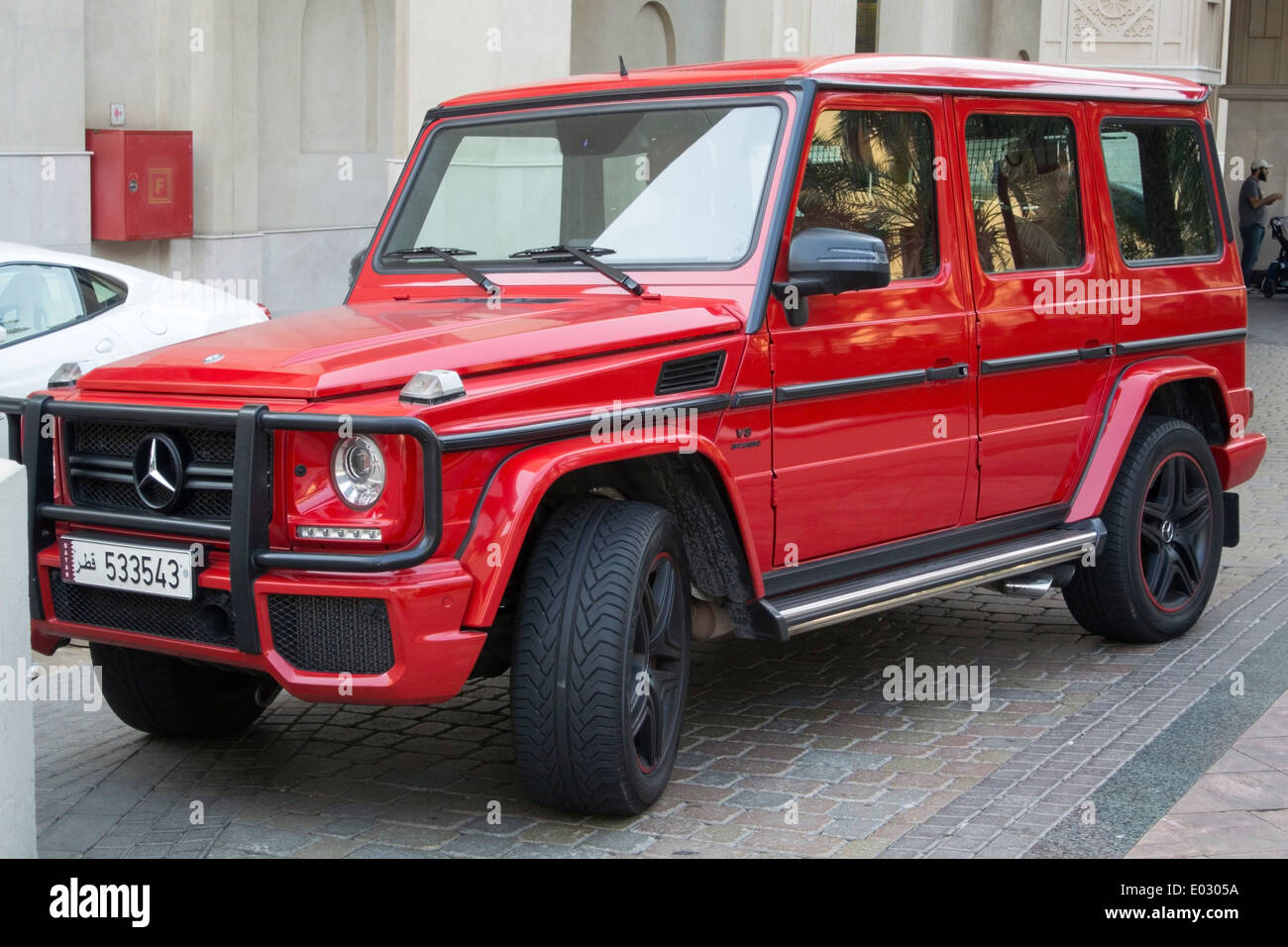 Rot 2014 Mercedes G63 A.M.G. G Wagen Stockfotografie - Alamy