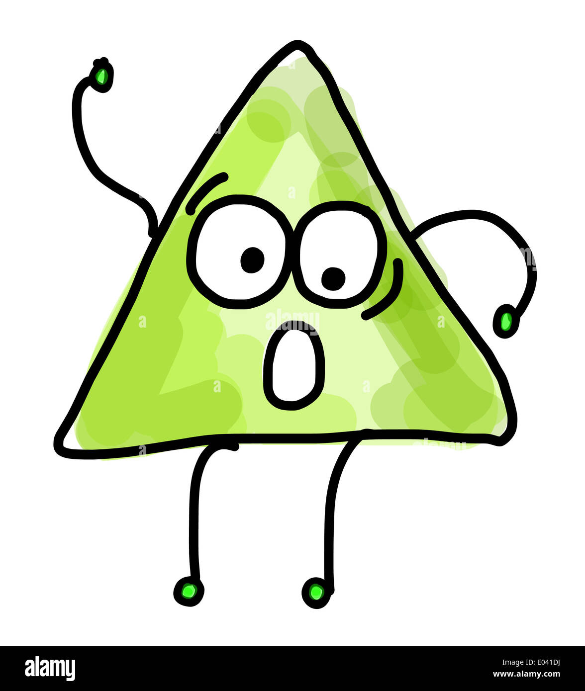 Abbildung einer Cartoon-Dreieck-Form Stockfotografie - Alamy