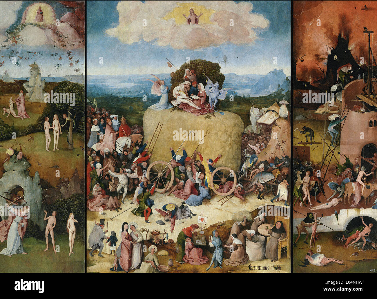 Hieronymus Bosch der Heuwagen Stockfotografie - Alamy