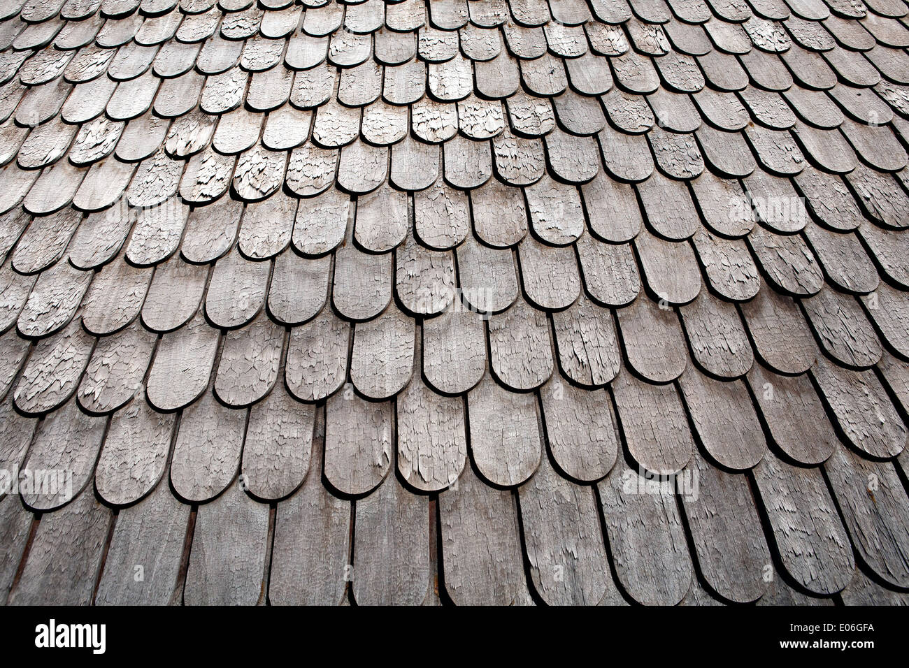 Holz Schindeln Dach - Schindeln oder schütteln Schindeln in Nahaufnahme ...