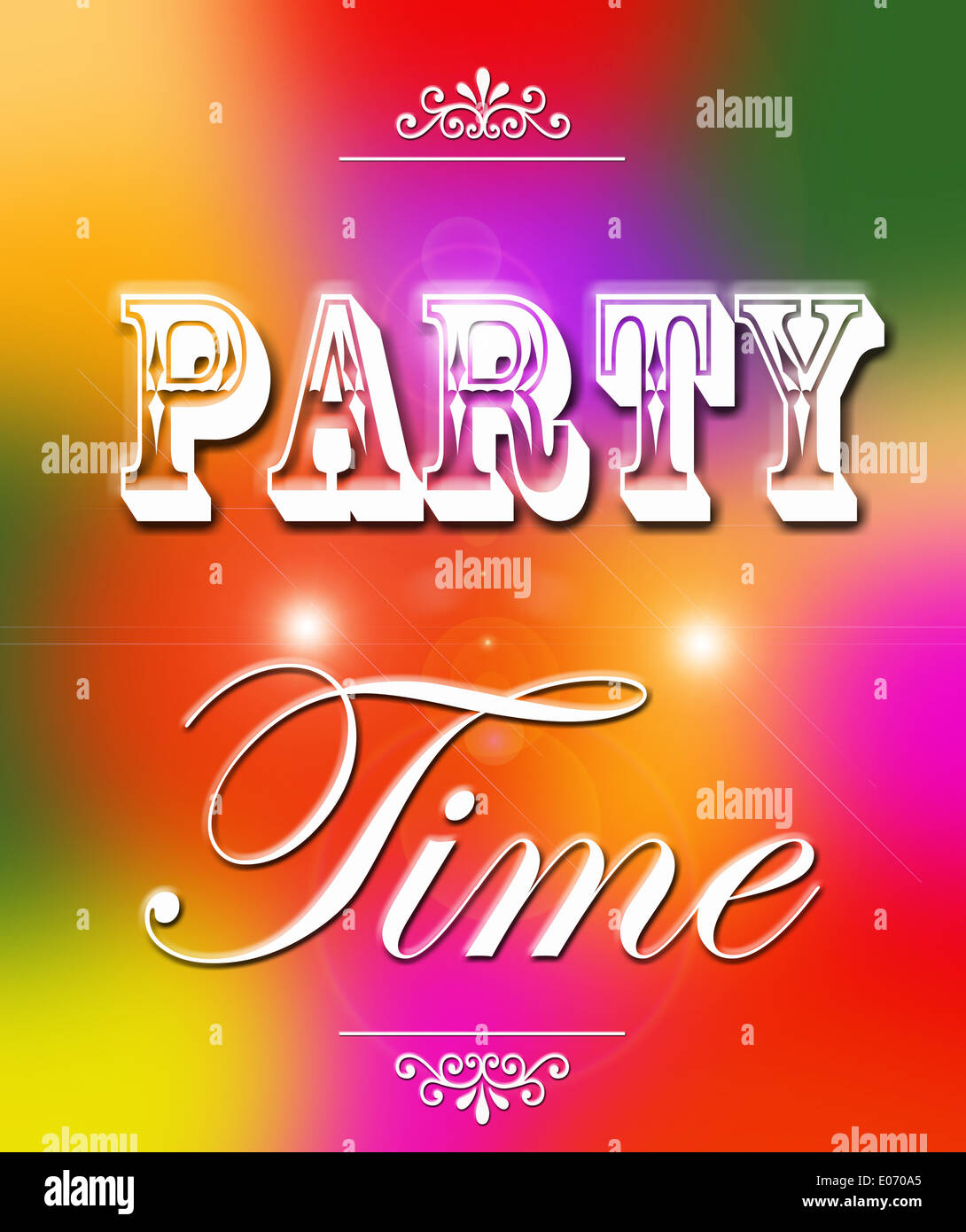 Party time poster -Fotos und -Bildmaterial in hoher Auflösung – Alamy