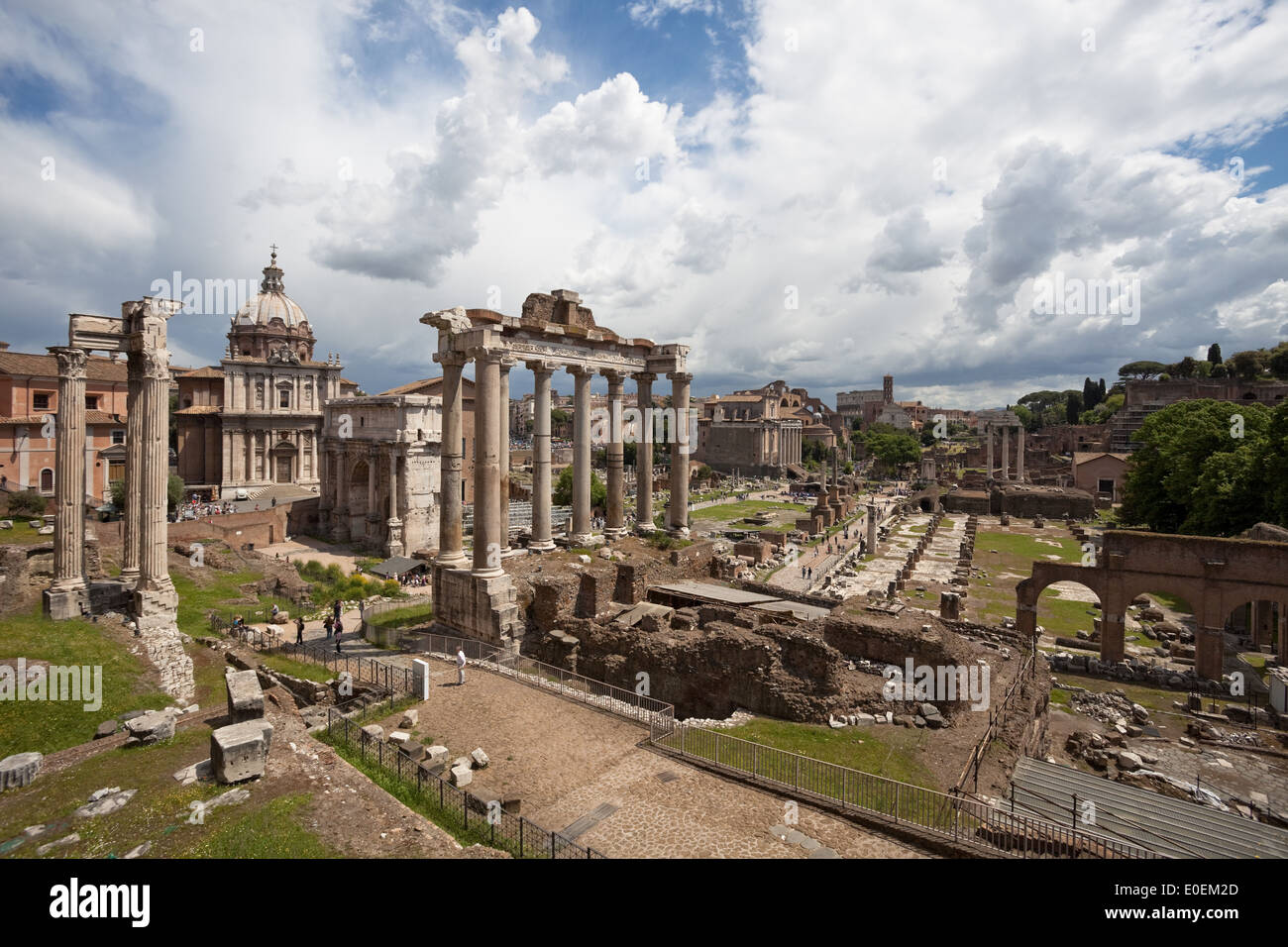 Tempel des Saturn, Forum Romanum, Rom, Italien - Tempel des Saturn ...