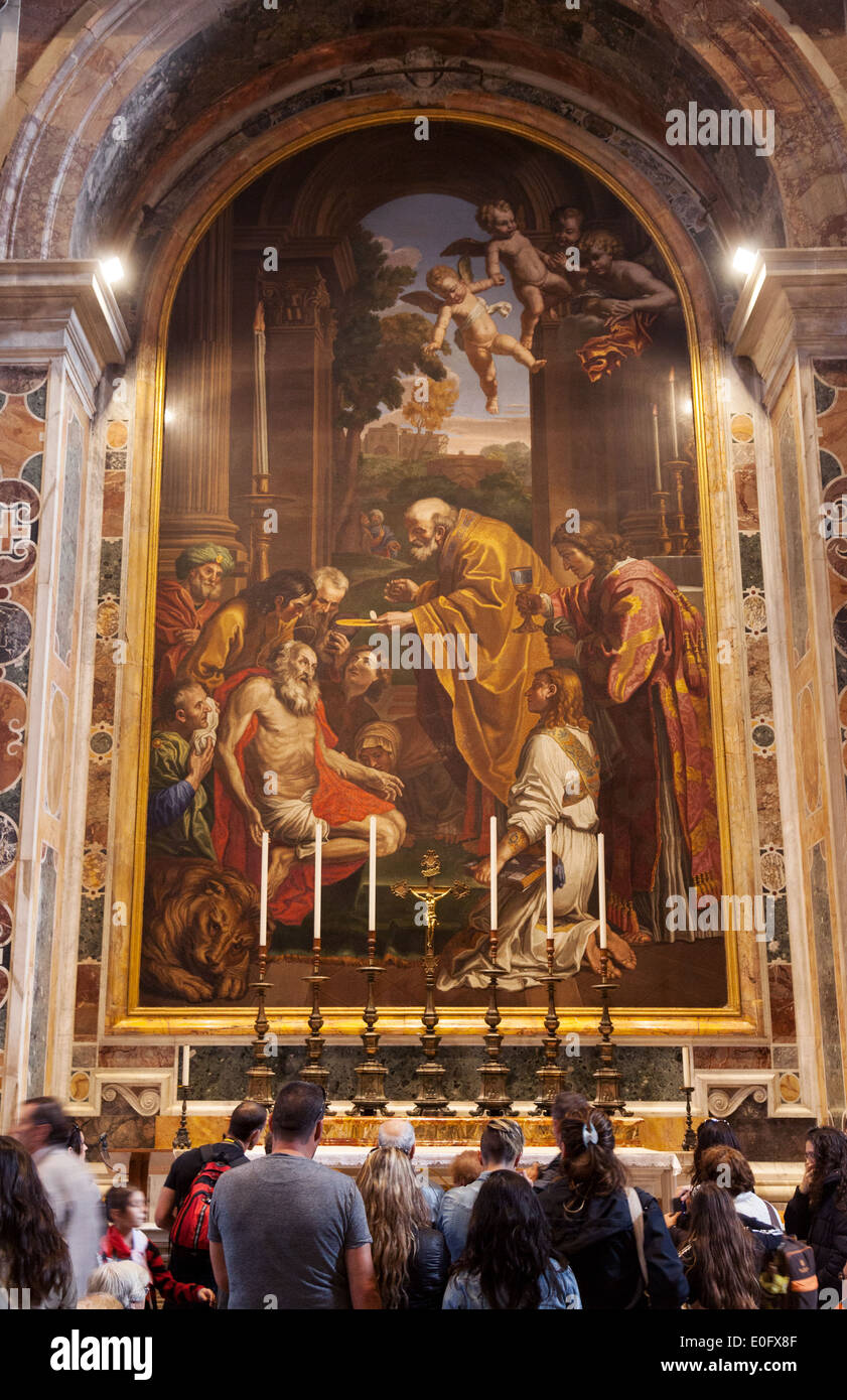 Der Altar des Hl. Hieronymus, Str. Peters Basilica Kirche, Vatikan, Rom ...