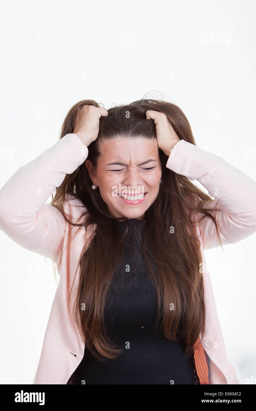 Tearing hair -Fotos und -Bildmaterial in hoher Auflösung – Alamy