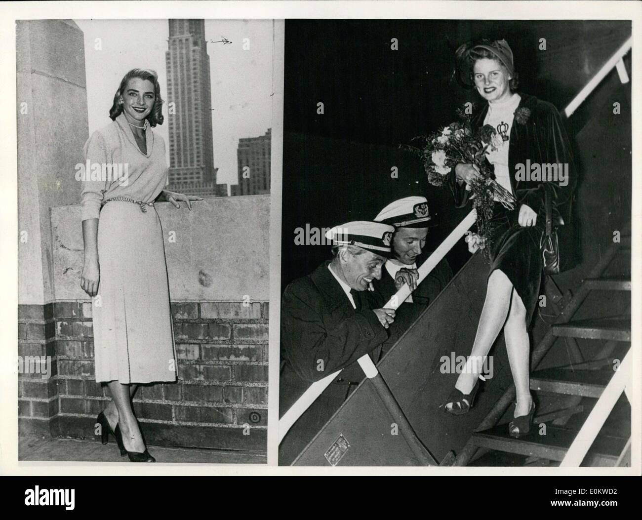 Sept. 15, 1951 - deutsche '' Bein Queen'' Gonda Sureen von München nach ...