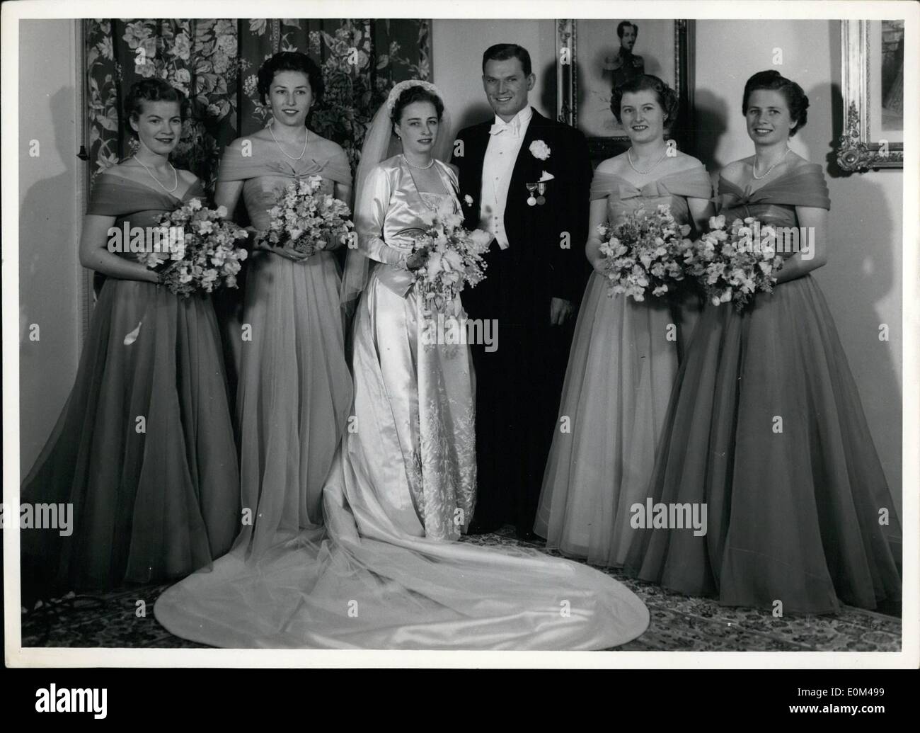 5. Mai 1953 - Prinzessin Ragnhild von Norwegen und Reeder Herrn Erling ...