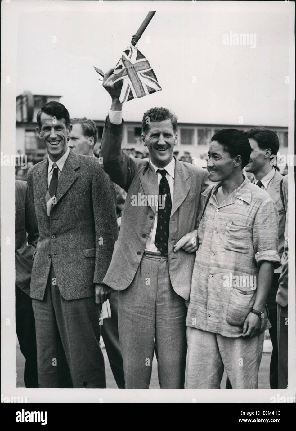 3. Juli 1953 - kehrt siegreich Everest Team nach London. Jagd - Hillary ...