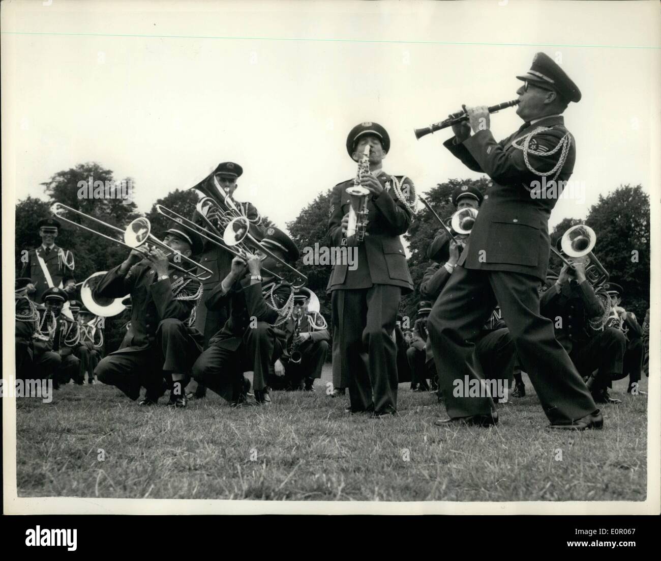 7. Juli 1957 - United States Air Force Band probt für Searchlight ...